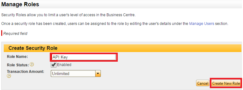 How do I set up my Sandbox API key and password?