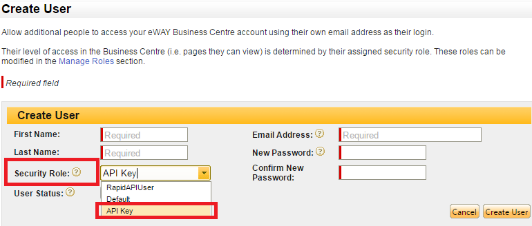 How do I set up my Sandbox API key and password?