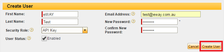 How do I set up my Sandbox API key and password?