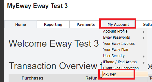 How do I set up my Live Eway API Key and Password?
